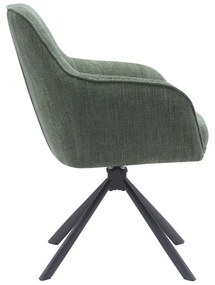 Designová otočná židle Sanjaya lesnická zelená