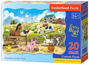Castorland puzzle zvířátka na farmě maxi 20 dílků