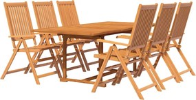 7dílný zahradní jídelní set masivní akáciové dřevo 150-200 cm 3079638