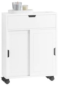 Sobuy SoBuy BZR31-W Skříňka do koupelny Koupelnový vozík Nízká skříňka Bílá