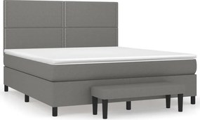 Box spring postel s matrací tmavě šedá 180x200 cm textil 3136534