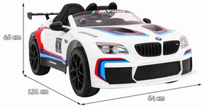 HračkyZaDobréKačky Elektrické autíčko BMW M6 GT3 bílé