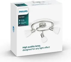 Philips 50233/17/E7 Burlap matný nikl / Bodové svítidlo / 3x E14 40W /
