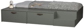 Hoorns Zelená dřevěná postel Erniest 80x200 cm