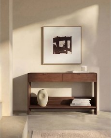 Komoda v dekoru ořechu v tmavě přírodní barvě 120x81x35 cm Norlen – Kave Home