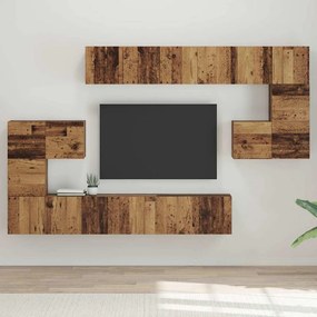 Sestava TV skříněk 10 ks Staré dřevo Kompozitní dřevo 3393318