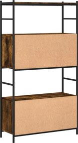 vidaXL Knihovna 80x30x145,5 cm kompozitní dřevo a železo [832800] Barva: Černá