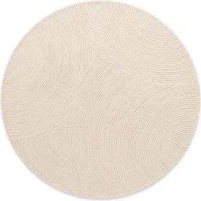 Hanse Home, Kusový koberec Calmio 106220 Natural White kruh, 150x150 (průměr) kruh, bílá, ložnice