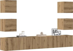 Nástěnné TV skříňky 6 ks dub artisan kompozitní 3328970