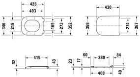 Duravit Happy D.2 WC sedátko SoftClose, alpská bílá 0064590000