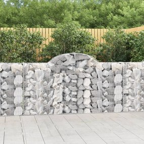 Klenuté gabionové koše 9 ks 200x30x100/120cm pozinkované železo 3146117