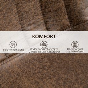 HOMCOM sada 2 barových židlí kuchyňská židle výškově nastavitelná s podnožkami otočná židle hnědá polyester 43 x 46 5 x 89-110 cm pro bar kuchyň | Ao…