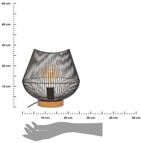 Drátěná stolní lampa Jena 28 cm černá