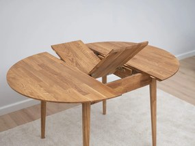 Dubový stůl fi120 +35 cm nástavce Bergen intenzivní olej