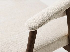 Krémová jídelní křesla v sadě 2 ks s područkami z dubového dřeva Elk – Unique Furniture