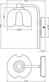 Osram - Nástěnná lampa DECOR COROLLE 1xG9/20W/230V oranžová