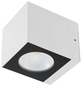 Redo group Redo Teko, bílé nástěnné exteriérové svítidlo se svícením dolu, 2x6W LED 3000K, výška 9,1cm, IP65