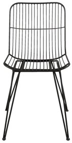 Kovová černá židle Magdalena – 42x55x83 cm