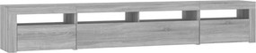 TV skříňka s LED osvětlením šedá sonoma 240x35x40 cm 3152728