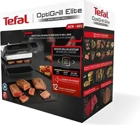 Tefal OptiGrill Elite GC750D černá / Kontaktní gril / 2000 W / 12 prog