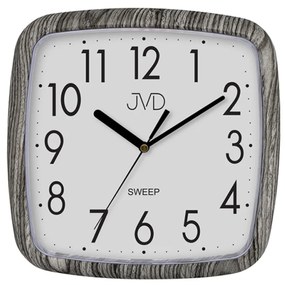 JVD Netikající tiché nástěnné hodiny v imitaci dřeva JVD H615.18