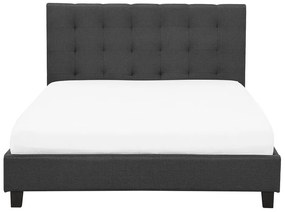 Manželská postel 140 cm ROLLA (s roštem) (tmavě šedá). 1007495