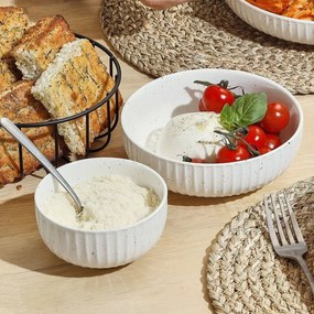 Bílá miska 500 ml Ora Gloss – Salt&amp;Pepper