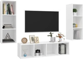 VidaXL TV skříňky 3 ks bílé dřevotříska 3079745