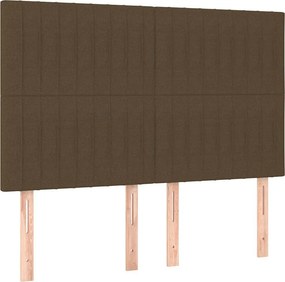 Box spring postel s matrací tmavě hnědá 140x190 cm textil 3132148