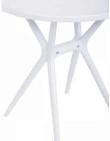 Jídelní stůl kulatý bílý plastový 65 cm DT-X7007 WT