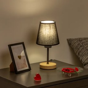 Brilagi - Stolní lampa NUBILA WOOD 1xE27/25W/230V dub/černá