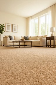 Ideal, Metrážový koberec Efekt 5110, na míru, šíře 4m,5m, béžová, filc, chodba / předsíň