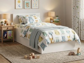 Postel SOFIA 80 x 200 cm, bílá Matrace: Matrace Coco Maxi 20 cm, Rošt: S laťkovým roštem