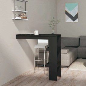vidaXL Nástěnný barový stolek 102x45x103,5 cm kompozitní dřevo [811782] Barva: Černá