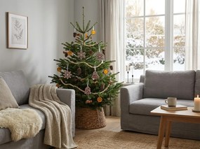 Závěsná vánoční ozdoba CANDY SNOWFLAKE 10 cm, hnědá