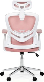 Ergonomická kancelářská židle EMILIE - růžová síťovina