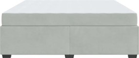 Rám postele s matrací Světle šedá 200 x 200 cm textil 3399308