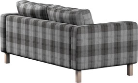 Potah na pohovku IKEA  Karlstad 2-místná, nerozkládací, krátký barva šedá látka pletený vzor, vzorované