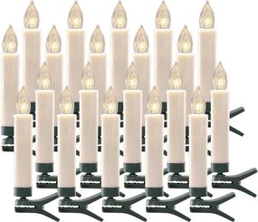 Bezdrátové LED svíčky na stromeček sada 20 ks