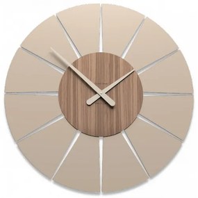 Designové hodiny 10-212 CalleaDesign Extreme M 60cm (více barevných variant) Barva vanilka-21 Dýha černý ořech - 85