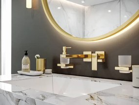 Hansgrohe Metropol, umyvadlová baterie pod omítku 225 mm, 2-otvorová instalace, zlatá lesklá, 32526990