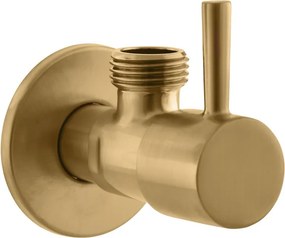 Sapho rohový ventil s keramickým vrškem 1/2 x 3/8 zlato mat SL029