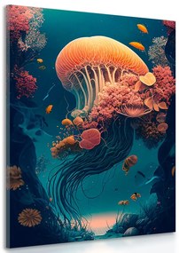 Obraz surrealistická medúza - 60x90