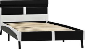 Rám postele s LED světlem černý umělá kůže 90 x 200 cm 280302