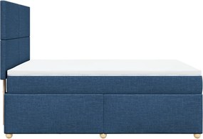 Box spring postel s matrací modrá 160x200 cm textil 3291330