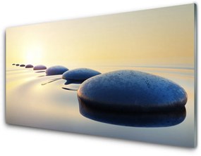 akrylový obraz Kameny ve Vodě Lázně 100x50 cm