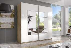 Elegantní zrcadlová šatní skříň s posuvnými dveřmi Alteris