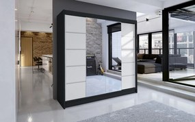 ADRK Furniture Posuvná skříň s zrcadlem TRAVES 180 ADRK-SW-TRA-BW-180