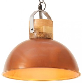 Závěsná lampa 32 cm kov / mangovník Dekorhome Měděná
