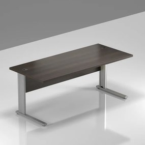 NABYTEK-DESIGNOVY.CZ - BPR16 07 - Kancelářský stůl Komfort, kovová podnož, 160x70x76cm, kaštan/šedá